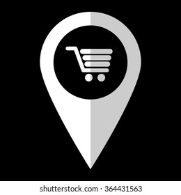 Shopping Cart White Vector Icon Map Stock Vector (Royalty Free) 364431563 | Shutterstock