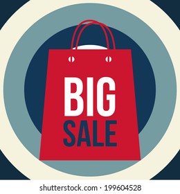 Shopping Design Over Target Background Vector Stock Vector (Royalty ...