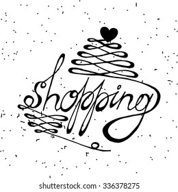 Shopping Hand Lettering Vector Stock Vector (Royalty Free) 336378275 ...