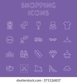 Shopping Icon Set Stock Vector (Royalty Free) 371126837 | Shutterstock