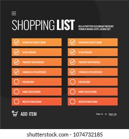 Shopping List App Web Ux Ui Stock Vector (Royalty Free) 1074732185 ...