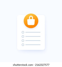 Shopping List Form Vector Design Stock Vector (Royalty Free) 2162327577 ...