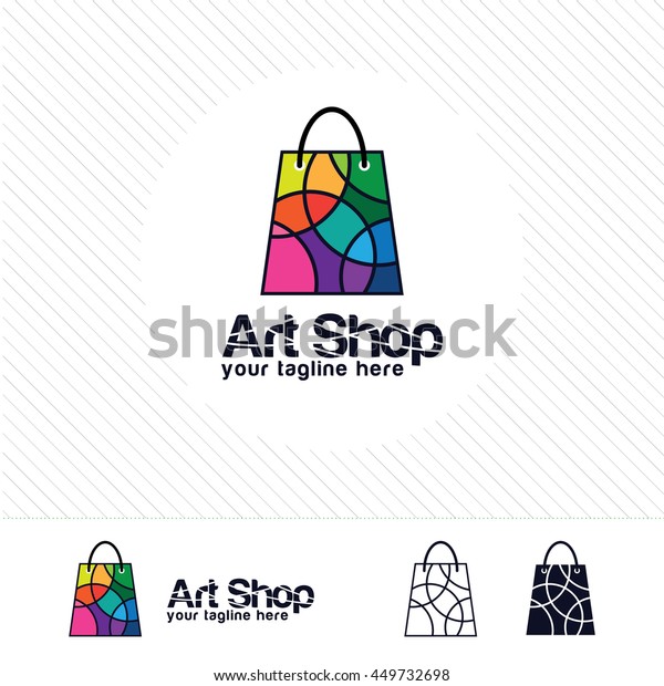 Shopping Logo Design Vector Colorful Circle Stock Vector (Royalty Free ...