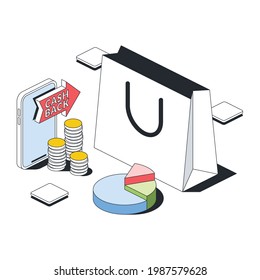 Shopping Package Cash Back Schedule Vector Stock Vector (Royalty Free ...