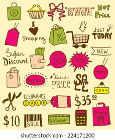 Shopping Signs Stock Vector (Royalty Free) 218617441