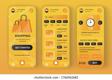 Shopping Solution Unique Yellow Design Kit Stock Vector (Royalty Free ...