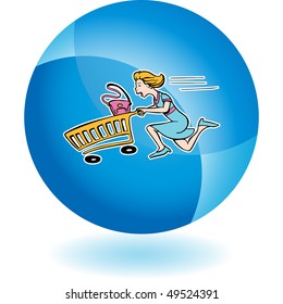 Woman shopping spree Stock Illustrations, Images & Vectors | Shutterstock