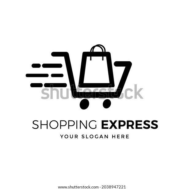 Shopping Store Logo Concept Design Vector Stock Vector (Royalty Free ...