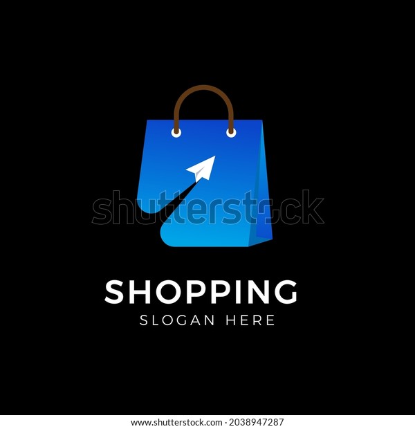 Shopping Store Logo Concept Design Vector Stock Vector (Royalty Free ...