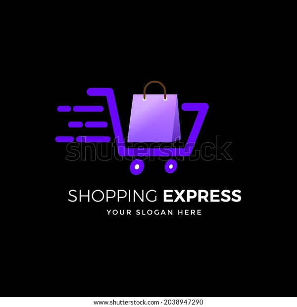 Shopping Store Logo Concept Design Vector Stock Vector (Royalty Free ...