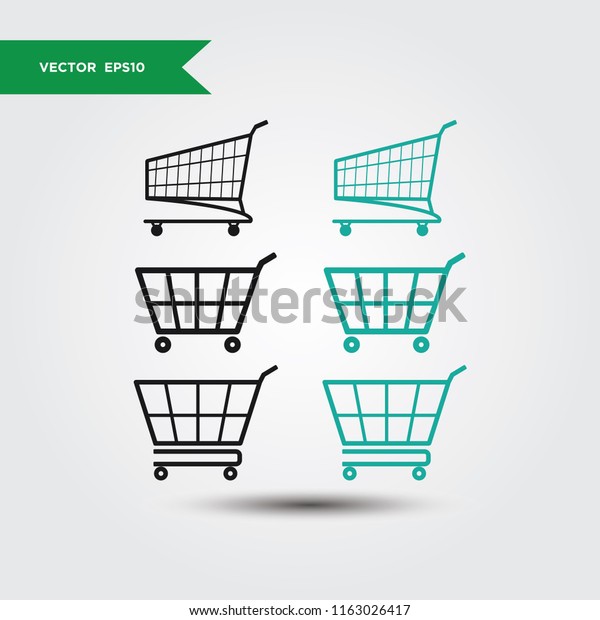 Vektor Stok Shopping Trolley Graphic Design Template (Tanpa Royalti ...