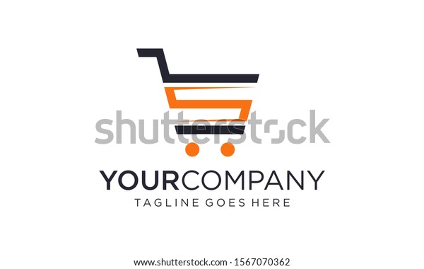 Shopping Trolley Logo Designs Concept Stock Vector (Royalty Free ...