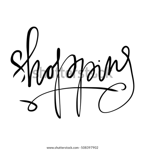 Shopping Word Tshirt Printing Design Typography Stock Vector (Royalty ...