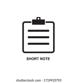 Short Note Icon Memo Icon Stock Vector (Royalty Free) 1719933793 ...