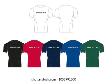 Short Sleeve Compression Top Stock Vector (Royalty Free) 1058991800 ...