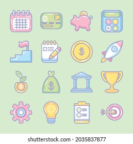 Short Term Strategy Icons Set Stock Vector (Royalty Free) 2035837877 ...