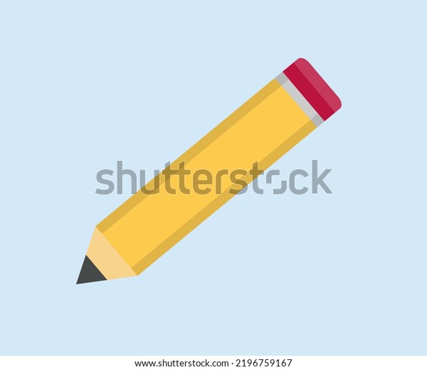 Short Yellow Pencil Realistic Pencil Isolated Stock Vector (Royalty ...