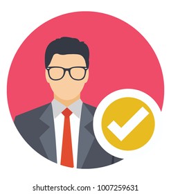 Shortlisted Selected Candidate Flat Icon Stock Vector (Royalty Free ...