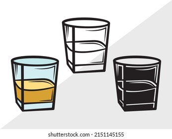 Shot Glass Printable Vector Illustration Stock Vector (Royalty Free ...