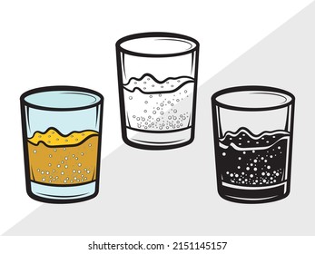 Shot Glass Printable Vector Illustration Stock Vector (Royalty Free ...