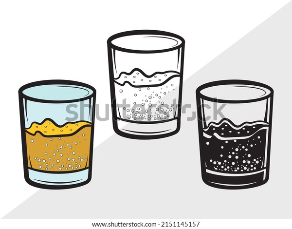 Shot Glass Printable Vector Illustration Stock Vector (Royalty Free ...