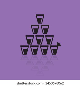 Shot Glass Pyramid Vector Icon Stock Vector (Royalty Free) 1453698062 ...