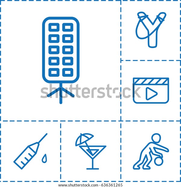 Shot Icon Set 6 Shot Outline Stock Vector (Royalty Free) 636361265 ...