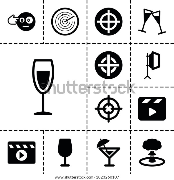 Shot Icons Set 13 Editable Filled Stock Vector (Royalty Free ...