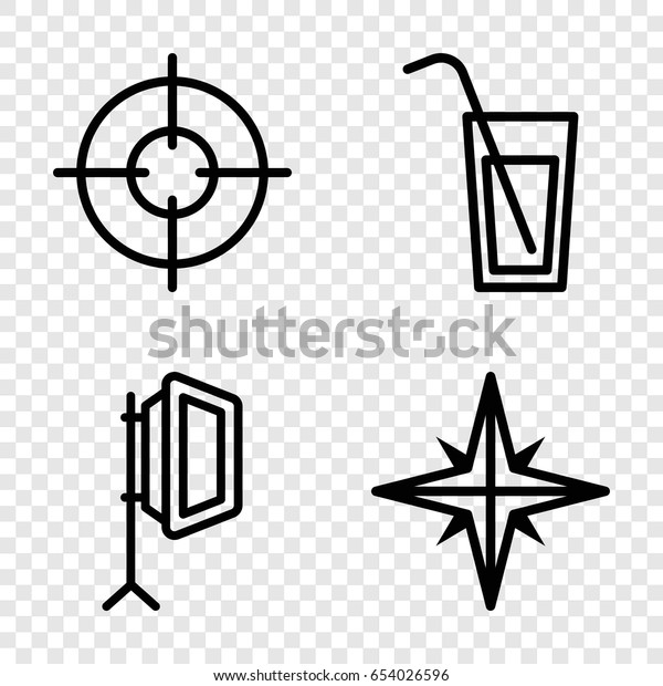 Shot Icons Set Set 4 Shot Stock Vector (Royalty Free) 654026596 ...