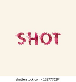 Shot Lettering Modern Style Vector Illustration Stock Vector (Royalty ...