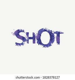 Shot Lettering Modern Style Vector Illustration Stock Vector (Royalty ...