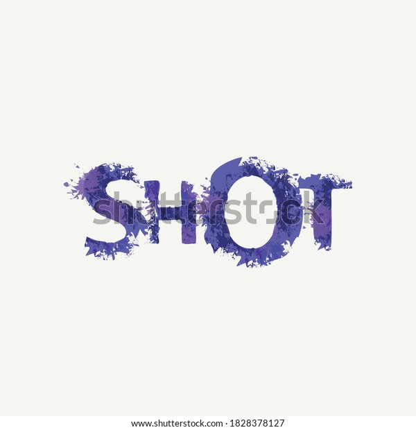 Shot Lettering Modern Style Vector Illustration Stock Vector (Royalty ...