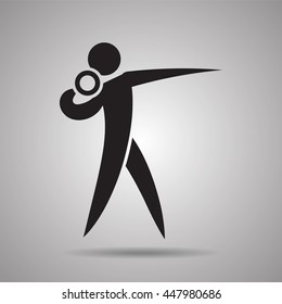 Shot Put Player Sport Icon Symbol Stock Vector (Royalty Free) 447980686 ...