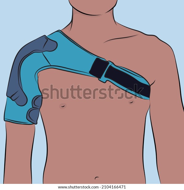 Shoulder Dislocated Bandage Around Arm Bandage Stock Vector (Royalty ...