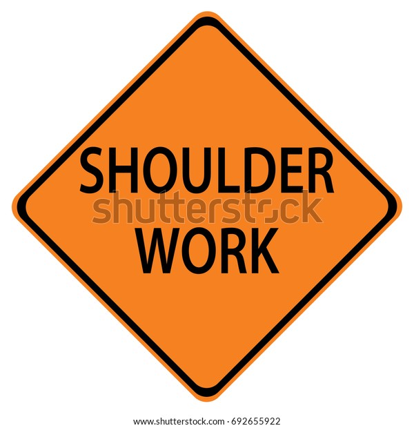 Shoulder Work Sign Isolated On White Stock Vector (Royalty Free ...