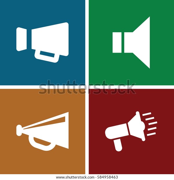 Shout Icons Set Set 4 Shout Stock Vector (Royalty Free) 584958463 ...
