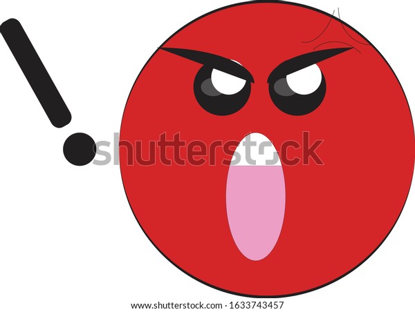 Shouting Angry Emoticon Exclamation Point Next: vector de stock (libre ...