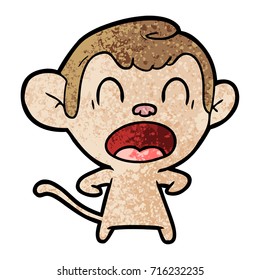 Shouting Cartoon Monkey Stock Vector (Royalty Free) 716232235 ...