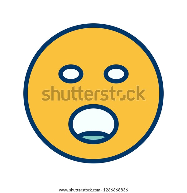 Shouting Emoji Vector Icon Sign Icon Stock Vector (Royalty Free ...
