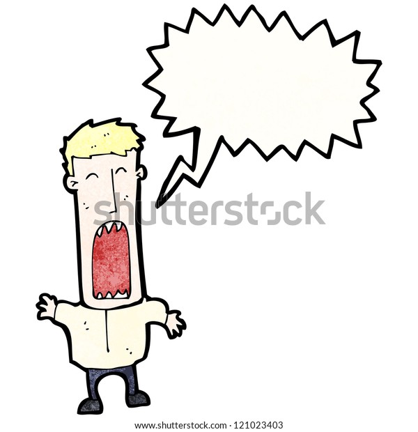 Shouting Man Cartoon Stock Vector (Royalty Free) 121023403 | Shutterstock