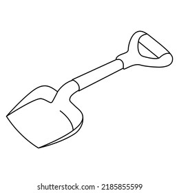 Shovel Outline Vector On White Background Stock Vector (Royalty Free ...
