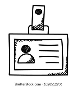 Show Identity This Id Card Doodle Stock Vector (Royalty Free ...