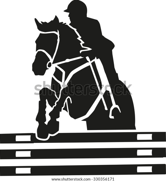 Show Jumping Vector Many Details Stock Vector (Royalty Free) 330356171