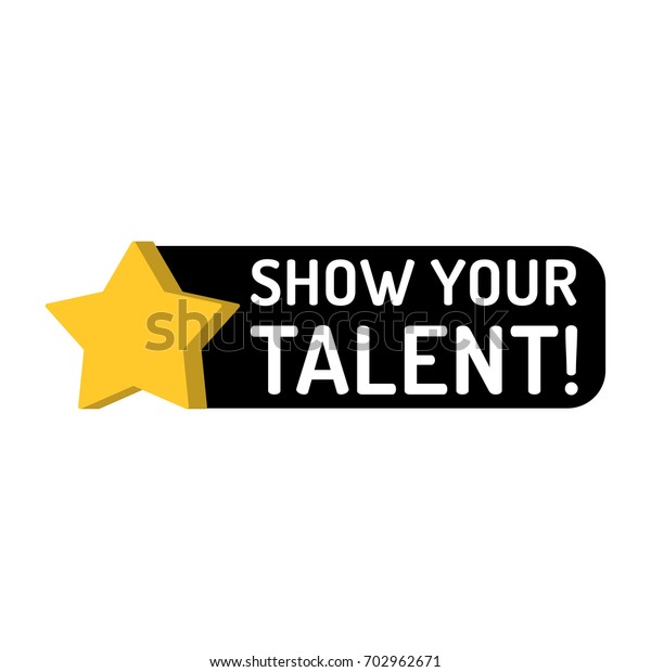 Show Your Talent Badge Vector Star Stock Vector (Royalty Free) 702962671