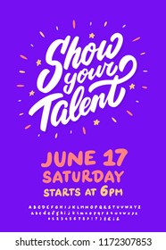 Stock vektor „Show Your Talent Vector Poster Template“ (bez autorských ...
