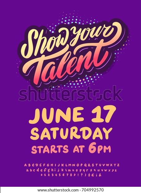 Show Your Talent Vector Poster Template 库存矢量图（免版税）704992570 | Shutterstock