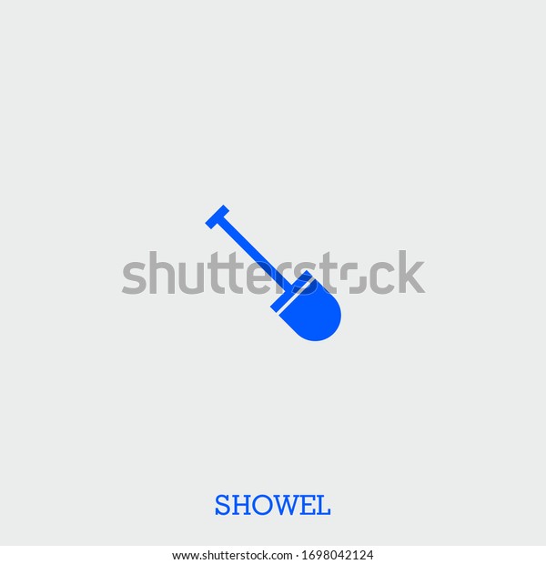 Showel Icon Showel Vector On Gray Stock Vector (Royalty Free ...