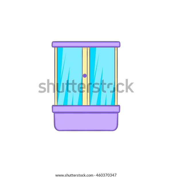 Shower Cubicle Icon Cartoon Style On: vector de stock (libre de ...