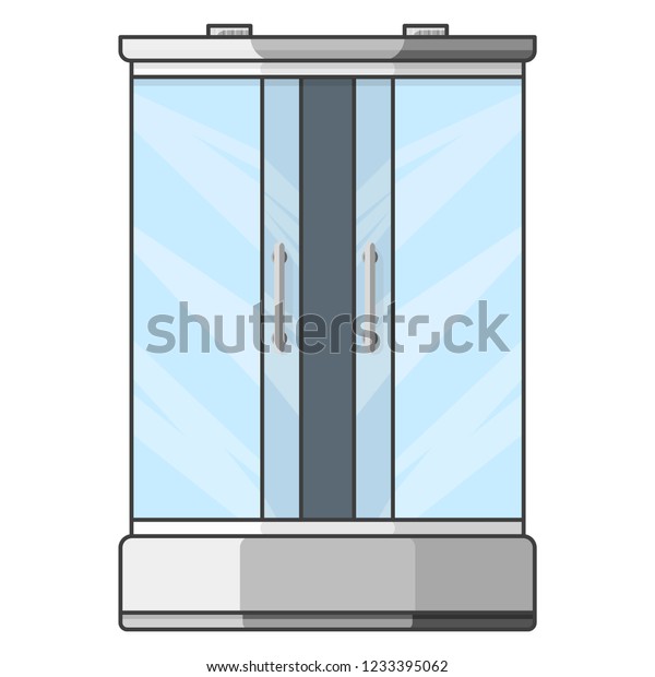 Shower Cubicle Icon On White Background Stock Vector (Royalty Free ...
