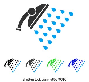 Shower Flat Vector Pictogram Colored Shower Stock Vector (Royalty Free ...